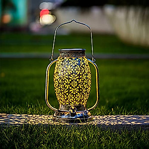 YJFWAL Big Solar Lantern Lights, Hanging Lights Outdoor, Pathway Lights, Solar Table Lights Waterproof, for Garden, Patio, Lawn, Yard, Deck, Tree, Party Decor (Warm White)