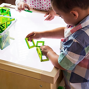 Guidecraft LED Tabletop Lightbox: Kids Learning and Educational Accessory, Build, Play, and Display Building Blocks