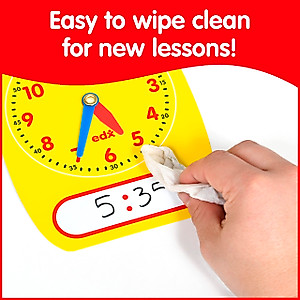 Learning ADVANTAGE-25615 edx Education Write-On/Wipe-Off Clock Dials - Set of 5