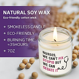 musaecoin Nurse Gifts for Women, Cool Gifts for Nurses, LPN RN Gifts for Nurses, Funny Nurse Appreciation Gifts, Nursing School Graduate Birthday Gifts for Nurse, 7oz Soy Wax Candle (Lavender)