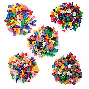 Game Pawn Bonanza Variety Pack - 500 Plastic Multicolored Bulk Gaming Pieces - Fantasy Tabletop Strategy Game Accessories, Markers, & Upgrades - Learning Resources, Counting Aids, Toys, Arts & Crafts
