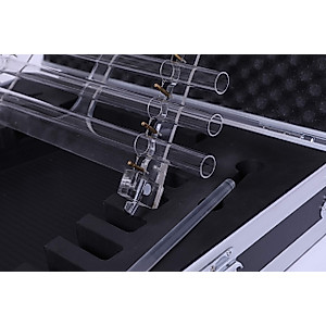 432 Hz Perfect 8 Tubes Notes Quartz Crystal Singing Harp with Free Alumina Carry Case& mallets