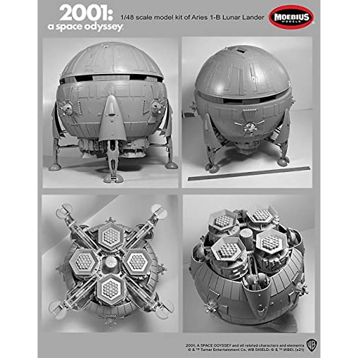 2001: A Space Odyssey Aries-1B Lunar Carrier 1/48 Scale Model Kit