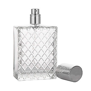 Enslz 100ml 3.4 oz Refillable Spray Perfume Bottles large cosmetic Fine Mist Atomizer Empty Portabe Clear Glass Essential Oil Container for Travel