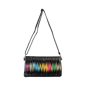 Mellow World Women's Handbags, Rainbow Wristlet BLACK MULTI NS