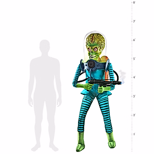Spirit Halloween Mars Attacks! 6.5 Ft Martian Warrior Animatronic | Animated Decoration | IR Sensor Activated