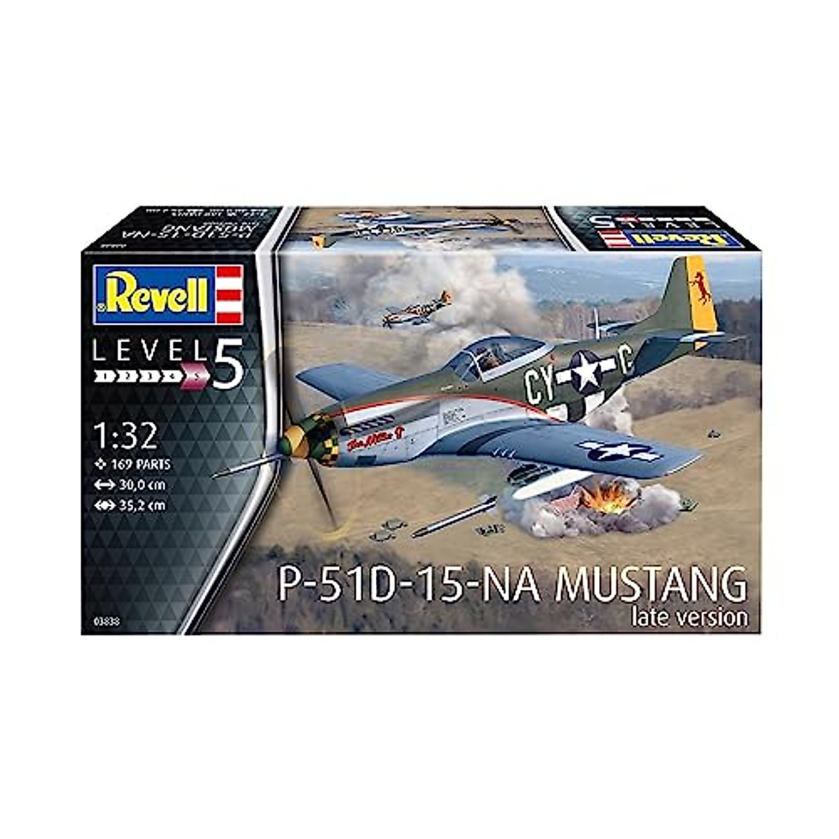 Revell 03838 P-51D-15-NA Mustang Late Version 1:32 Scale Unbuilt/Unpainted Plastic Model Kit