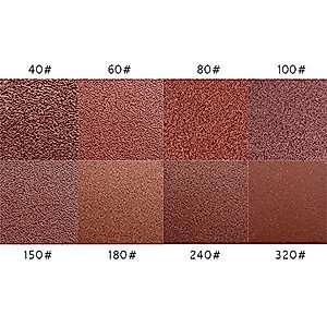 Coceca 80pcs Orbit Sander Sandpaper 5 Inch 8 Hole Orbital Sanding Discs Assorted 40 60 80 100 150 180 240 320 Grits for Power Random Orbit Sanders