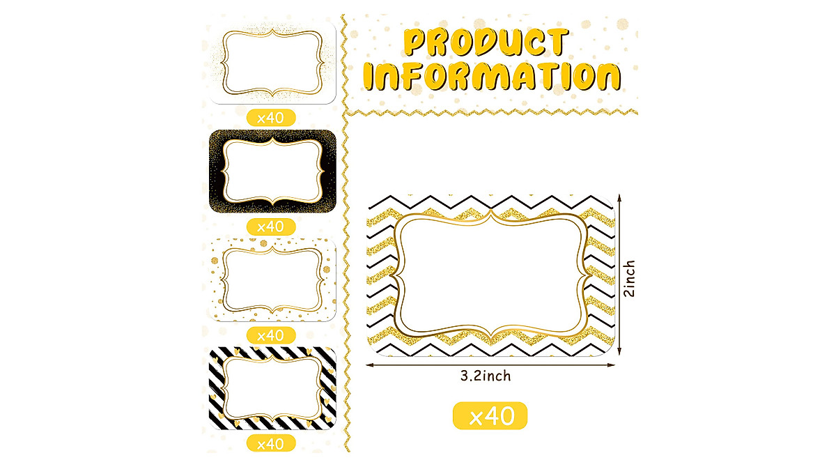 200 Personalized Name Tag Stickers for Events & More