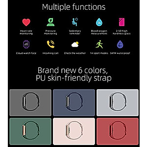 OCTANDRA Pulse VeryFit Fitness Tracker Alexa Built-in Heart Rate SpO2 Blood Oxygen Saturation Sleep Monitor Step Counter Running Pedometer 5ATM Waterproof Smart Watch for Men Women (GT Band) (Black)