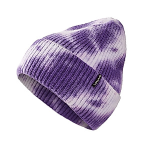 zowya Ultrawarm Winter Beanie for Men & Women Thermal Lining Double-Layer Skully Thick Knit Beanie, 1-Hat (Purple)