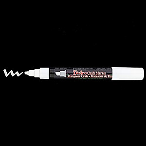 Uchida 483-C-0 Chisel Tip Bistro Window Chalk Marker, White