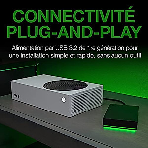 Seagate Game Drive for Xbox 4TB External Hard Drive Portable HDD - USB 3.2 Gen 1, Black with built-in green LED bar , Xbox Certified, 3 year Rescue Services (STKX4000402)