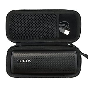 khanka Hard Travel Case Replacement for Sonos Roam 2 / Sonos Roam Portable Smart Bluetooth Speaker (Inside Black)