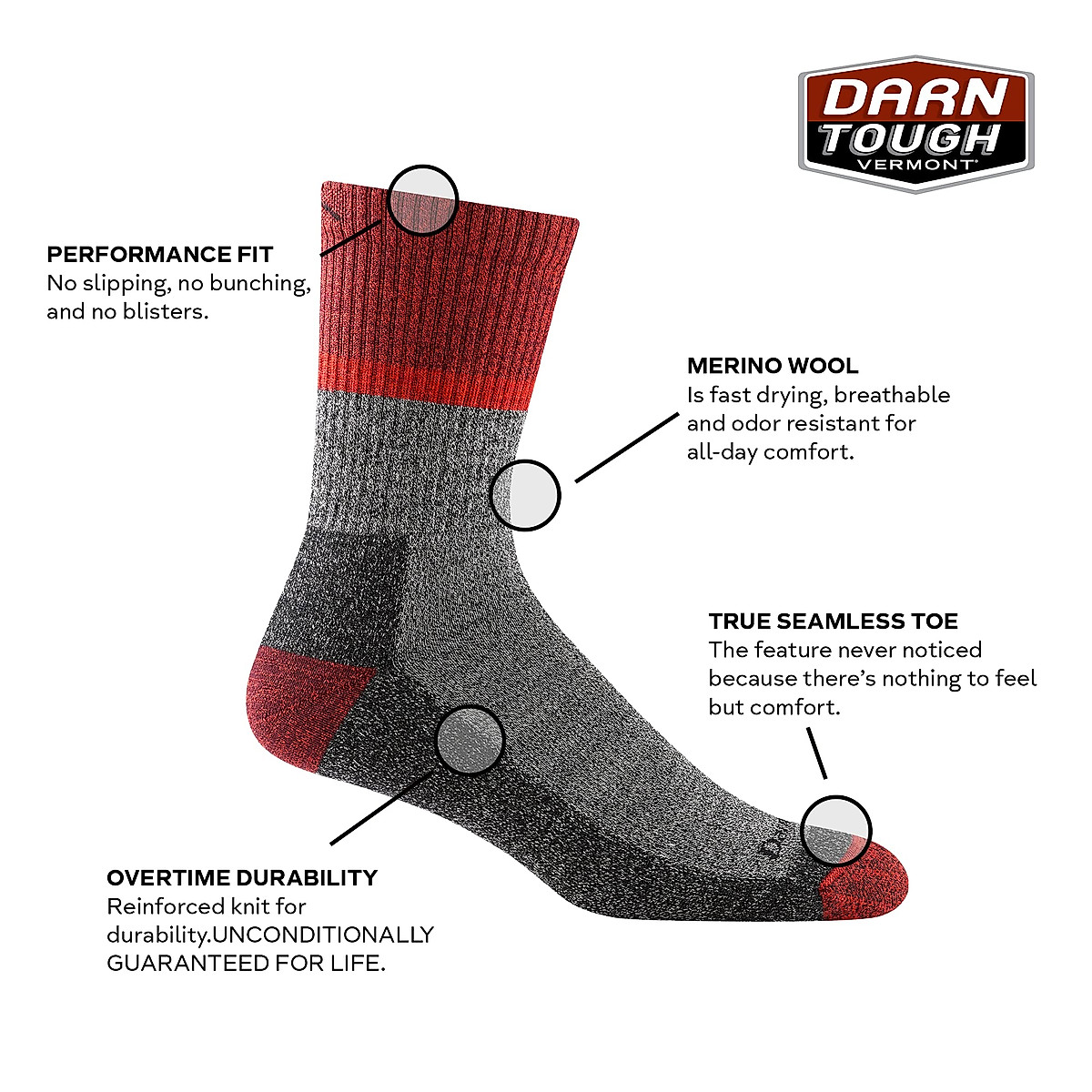 Darn Tough Ranger Micro Crew Midweight Sock with Cushion - Men's Moss X-Large