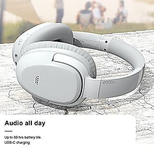 Eonome-Active-Noise-Cancelling-Headphones - S3 ANC Headphones - Hybrid Wireless Over-Ear Bluetooth Headphones with Mic,Multiple Modes,40H Playtime,Comfortable Protein Earcups(Gray)