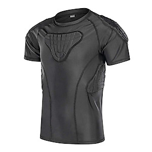 DGXINJUN Padded Youth Boys Football Rib Protector for Kids Girls Heart Guard Sternum Shirt Rugby Baseball Chest Protective