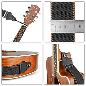 BestSounds Guitar Strap for Acoustic, Electric Bass Guitars with Pick Holders for Men Women and Kids