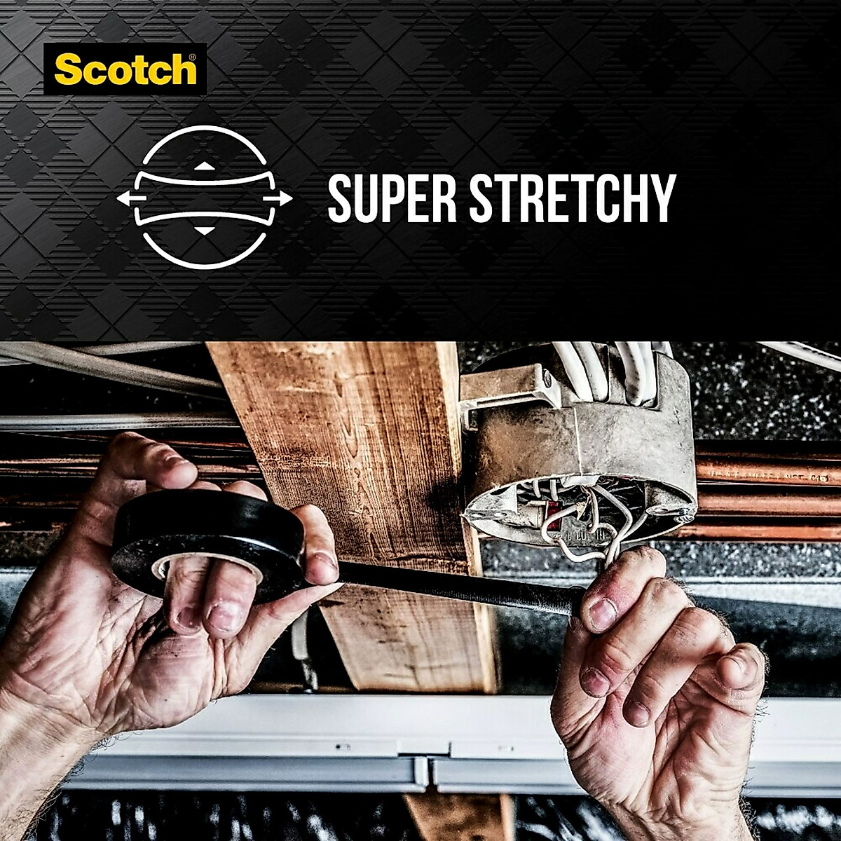 Scotch 3M 700 Electrical Tape, 3/4 in x 66 ft x 7 mil, High-Quality Vinyl Insulating Tape for Excellent Mechanical Protection, for Primary Insulation Up to 600V, for Indoor and Outdoor Use (03429NA)