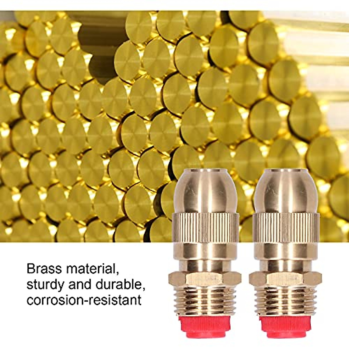 Water Spray Head, Brass Adjustable 2Pcs Lawn Sprayer Nozzle for Gardens for Greenhouses