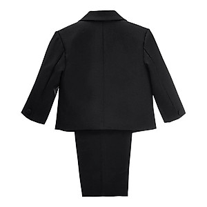 Dressy Daisy Baby Boy' 5 Pcs Set Formal Tuxedo Suits No Tail Wedding Christening Outfits Size 18 Months Black, 057