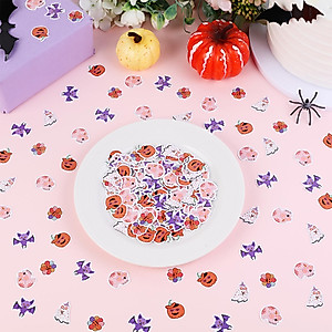 Sursurprise Groovy Halloween Decorations, 200PCS Groovy Hippie Halloween Confetti for Tables, Groovy Hippie Retro Halloween Birthday Baby Shower Bridal Shower Bachelorette Party Supplies