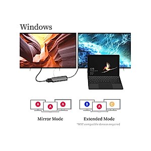 ADAM elements USB-C Hub/Laptop Docking Station – CASA Hub X 10in1 Multiport Adapter for Mac & PC - USB-C PD, USB-C, USB-A 3.1 x2, HDMI, VGA, RJ45, SD & microSD Card Reader, Audio