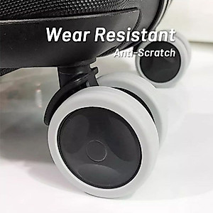 Yopolaz Reduce Noise Suitcase Wheels Cover - 8 Pack Silicon Carry on Luggage Wheels Cover for Most 8-Spinner Wheels Luggage Sets (Multicolor A)