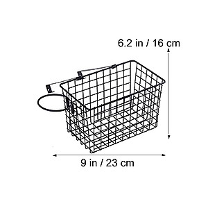 ARTIBETTER Hair Dryer Holder Wall Mounted Door Hanging Hair Tool Storage Caddy Bathroom Kitchen Storage Organizer Basket for Shampoo Towel Soap Cosmetic Tool Black