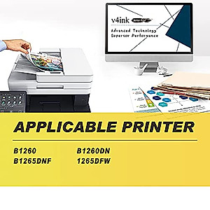 v4ink Compatible Toner Cartridge Replacement for Dell 331-7328 RWXNT DRYXV Work with B1260dn B1260dnf B1265dnf B1265dfw Printer, 2-Pack