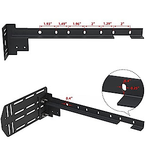 Universal Footboard Extension Brackets, Bed Frame Extenders for Footboard, Headboard Brackets for Metal Bed Frame, Footboard Attachment Kit Can Drilled to Fit Twin, Full, Queen, or King Size Beds.