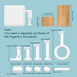 MOES Fingerbot Plus Smart Button Pusher No Wiring Switch, Upgrade with Touch Control, Work with Smart Life App, Add MOES Tuya Bluetooth Hub Make it Compatible with Alexa,Google Home and Timer Control