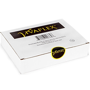 Vivaplex, 12, Cobalt Blue, 15 ml, Round Glass Jars, with Inner Liners and black Lids