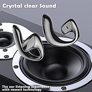 Over Ear Wrap Around Earbuds Bone Conduction Open Ear Headphones Running Sport Workout Wireless Earbuds Gaming with Earhooks Mic Gym Sports Gaming Ear Buds Running Workout Bluetooth Earbud