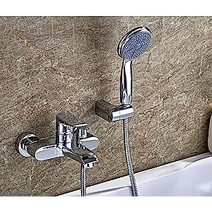 Kitchen Taps Bathtub Faucet Shower Set Chrome Plated Brass Short Outlet Pipe Bath Faucet Waterfall Bathroom Bathtub Faucet