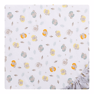 Sammy & Lou Jungle Pals 2-Pack Microfiber Fitted Crib Sheet Set, Fits Standard Crib Mattress 28 in x 52 in; Fully Elasticized,