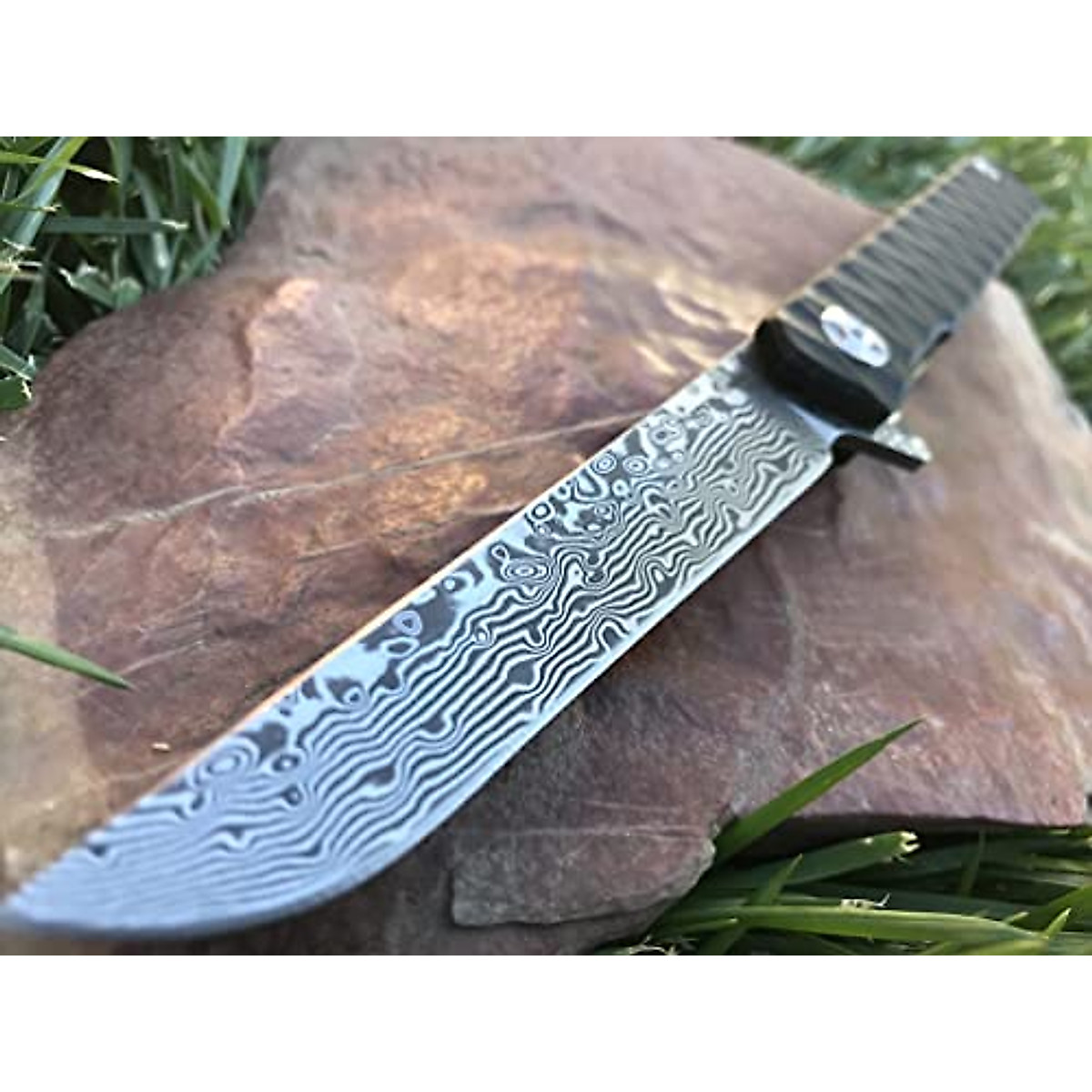TACTICAL GEARZ Damascus Pocket Knife for EDC! G10 Handle! 67 Multi Layered Damascus Blade & VG10 Core! Includes Sheath! (Vela XT)