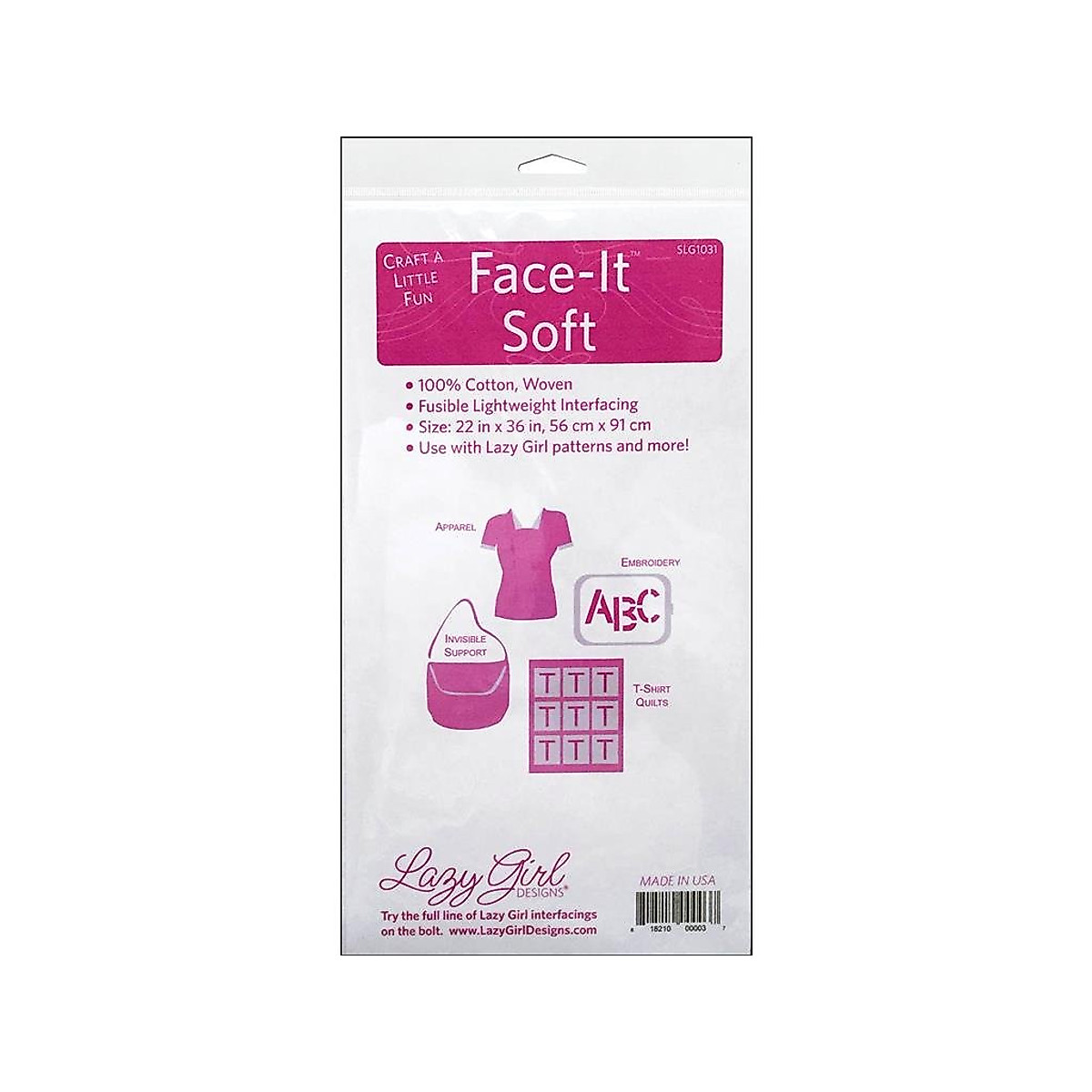 Lazy Girl Design Interfacing 22x36 Face-It Soft Interfacng22x36