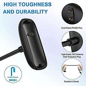 Charger for Inspire 3 Charger Cable Replacement USB Charging Cord Compatible for Fitbit Inspire 3 Fitness Tracker Accessories