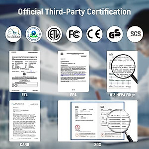 BS-14 Air Purifier & BS-03 Air Purifier, Effectively Clean 99.97% of Dust, Smoke, Pets Dander, Pollen, Odors