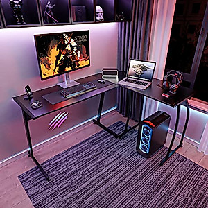 ZenStyle L-Shape Corner Computer Desk Home Office PC Laptop Table Multipurpose Gaming Workstation with Solid Steel Frame/Waterproof Desktop