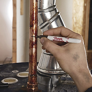 SHARPIE Industrial Permanent Markers, Fine Point, Black, Box of 12