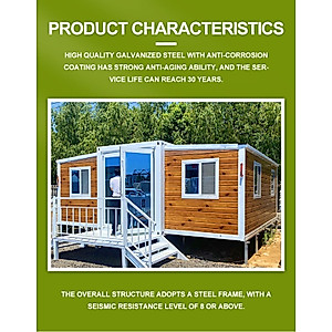 Foldable Prefab Tiny Home - Customizable Luxury Modular Shipping Container House, Insulated and Portable Expandable Design - High Cost Performance & Easy Installation in Multiple Styles