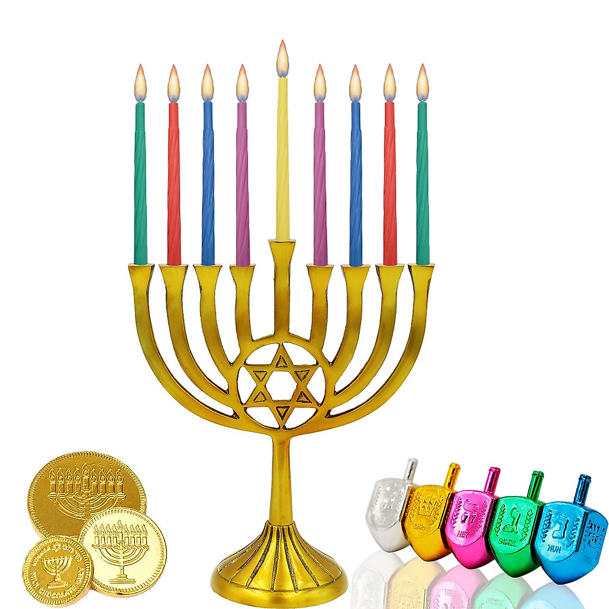 The Dreidel Company Jerusalem Hanukkah Candles Menorah Candles Chanukah Candles 44 for All 8 Nights of Chanukah (Single)