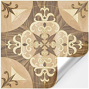 Oxdigi Floor Tiles Peel and Stick Waterproof - Self-Adhesive Vinyl Floor Tiles|DIY Floor Stickers|Vintage Flooring for Bathroom,Kitchen,Laundry and Balcony|10-Pack|12" x 12"|9.7sq.ft|Brown