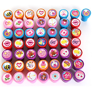 JOYIN 50 Pcs Valentines Day Arts & Crafts Stamper for Kids, Stamps for Valentine’s Day Classroom Exchanging Gifts, Novelty Party Favor, Classroom Holiday Reward Prizes