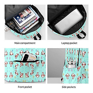 YISHOW 17 Inch Backpack With Adjustable Shoulder Straps Funny Avocado Lightweight Bookbag Casual Daypack For Travel Work