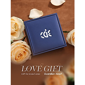 CDE Love Heart Pendant Necklaces for Women Silver Tone Rose Gold Tone Birthstone Christmas Jewelry Gifts for Women Birthday/Anniversary Day/Valentine's Day (Crystals, White Gold Plated-01 & 07-January & July Ruby Red Siam Garnet)