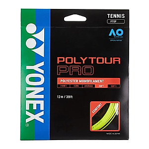 YONEX Polytour Pro 120 17 Gauge Polyester Tennis String Set (Flash Yellow)
