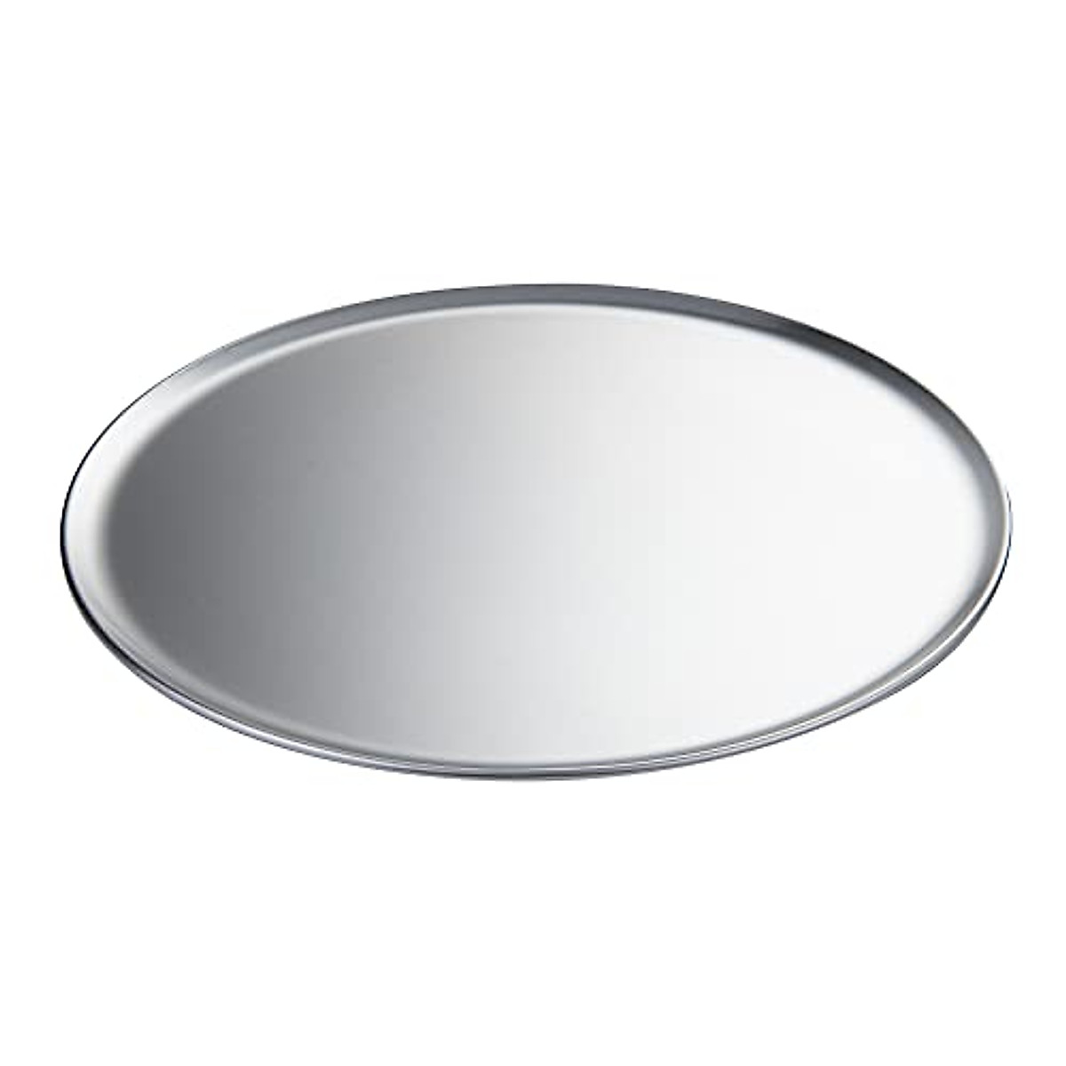 Restaurantware Met Lux 16 Inch Commercial Pizza Pan 1 Coupe Style Pizza Cooking Tray - Heavy-Duty 18-Gauge Aluminum Round Baking Tray Oven-Baking For Pizzas & More